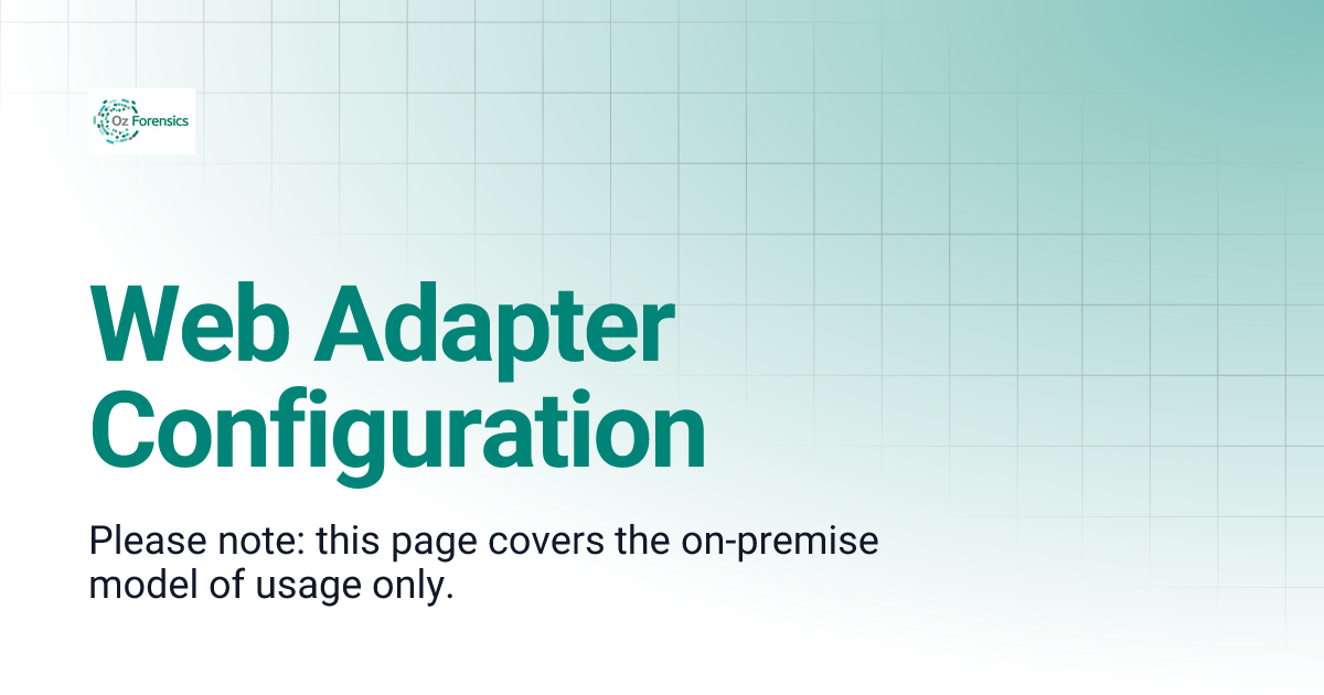 Web Adapter Configuration | Oz Knowledge